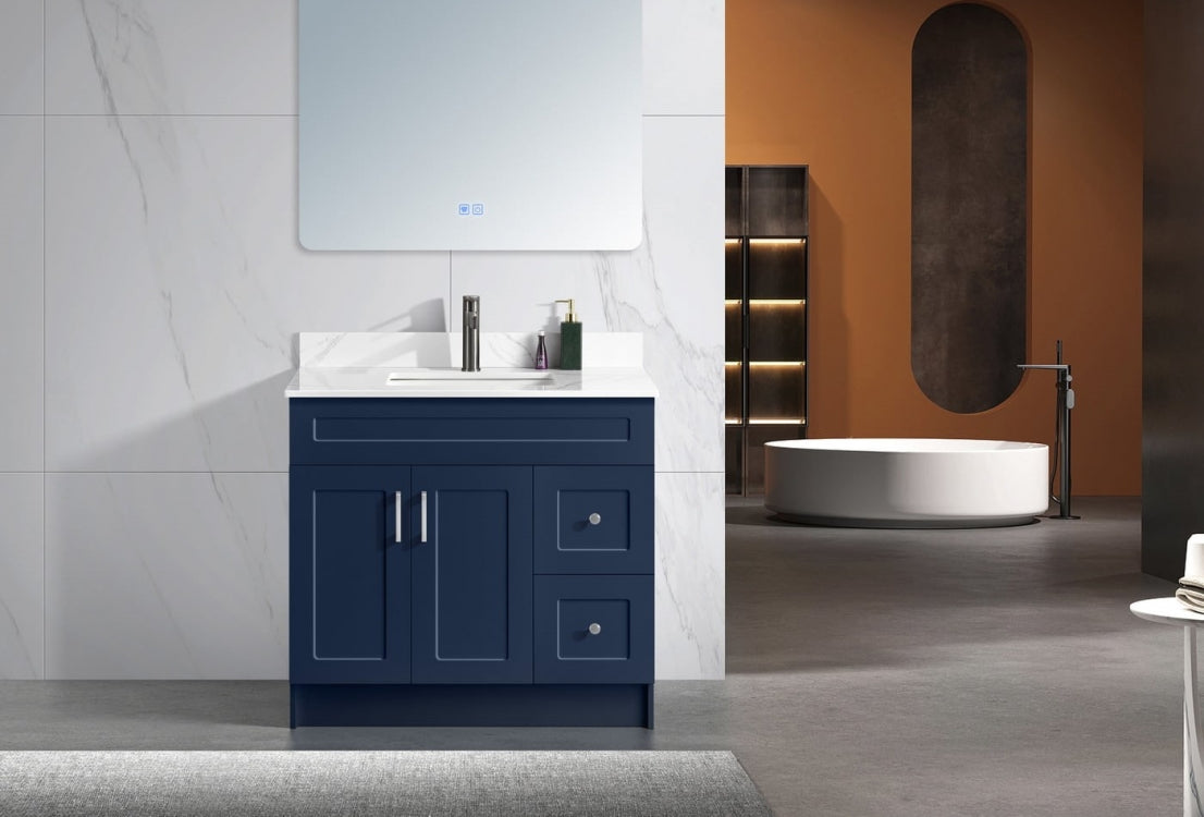 HDF Vanity 36in NAF Single sink – ADVANCED FLOORING