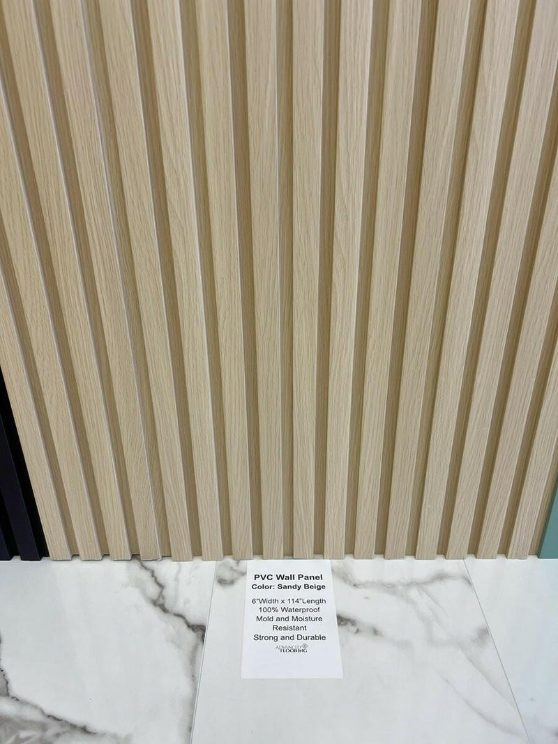 Sandy Beige - Advanced PVC Fluted Wall Covering - ADVANCED FLOORING