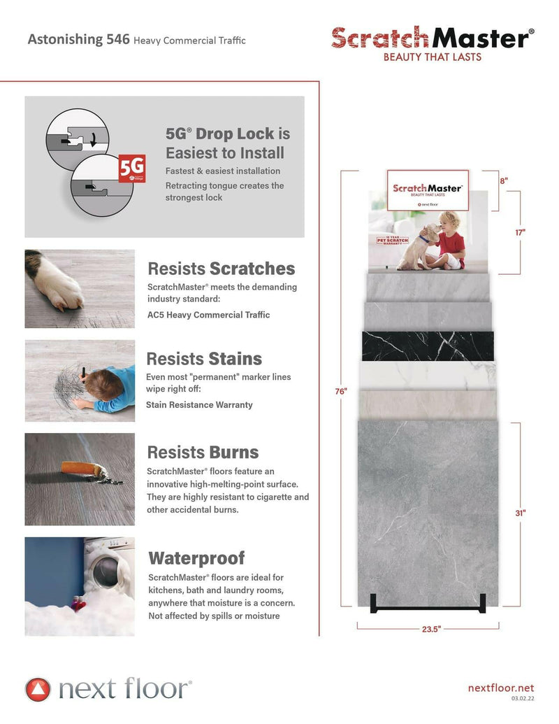 Calacatta 546 006 - Nextfloor Vinyl Tiles 6mm Scratchmaster Astonishing ...