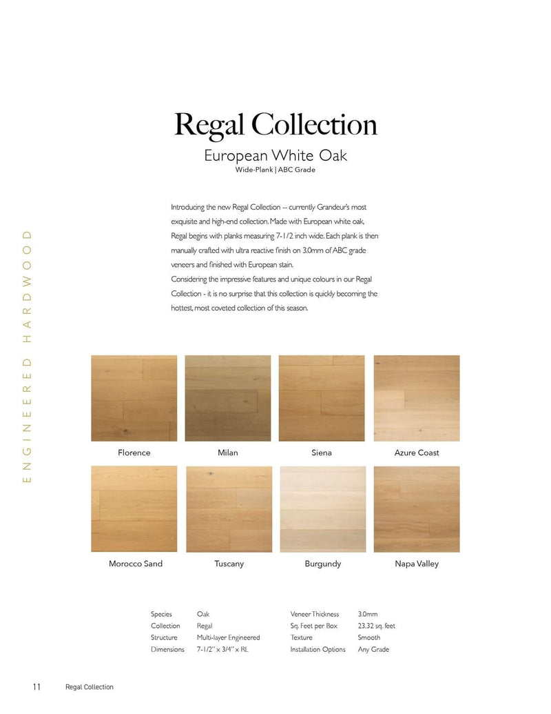 Napa Valley - GRANDEUR Regal Collection Engineered Hardwood ¾ ...