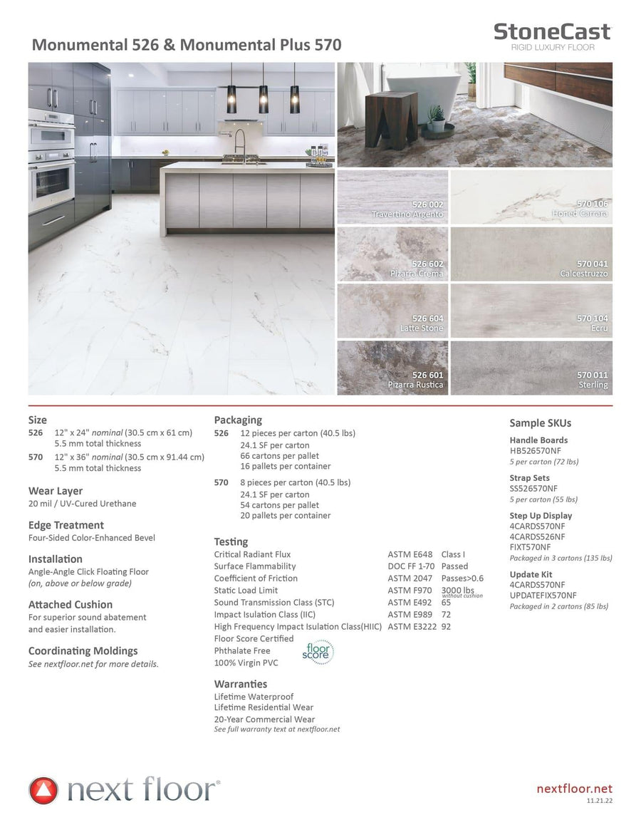Pizarra rustica 526 601 - Nextfloor Vinyl Tiles 5mm StoneCast Monument ...